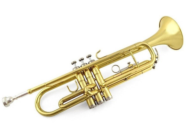 Trompeta Dorada Etinger Tro-82 Con Estuche — Queen Instrumentos