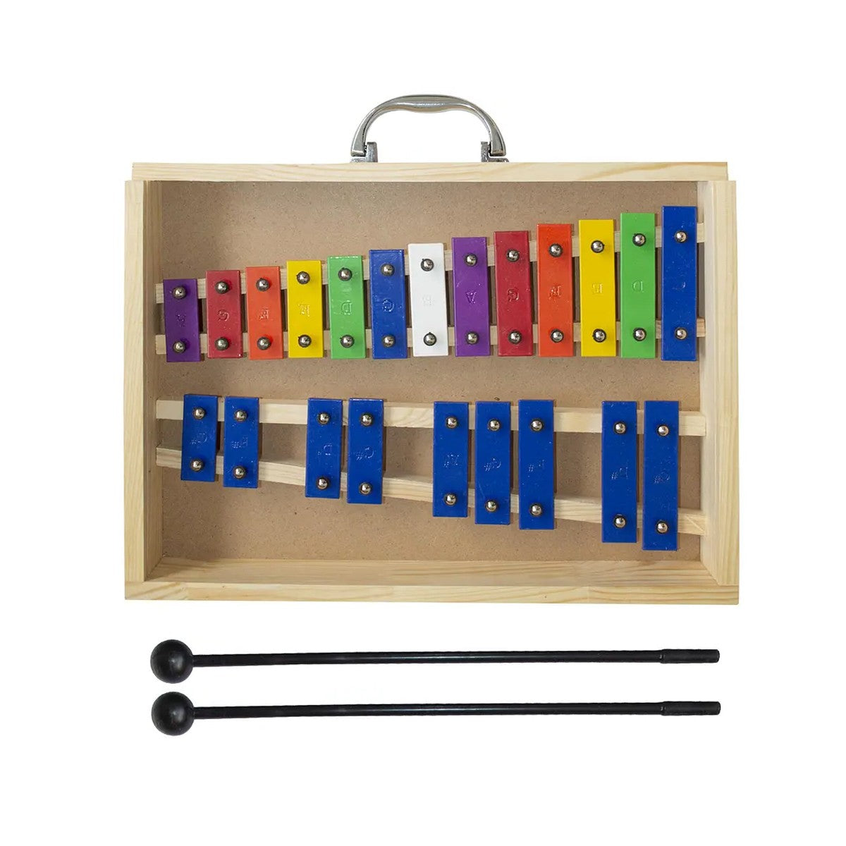 Metalófono Cromático 22 Notas Colores Allegro ALL22SC Madera — Queen ...